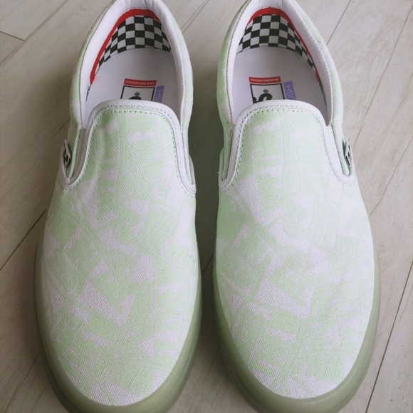 Vans | Shoes | Vans New Popcush Glow In The Dark Slipon Skate Shoes ...